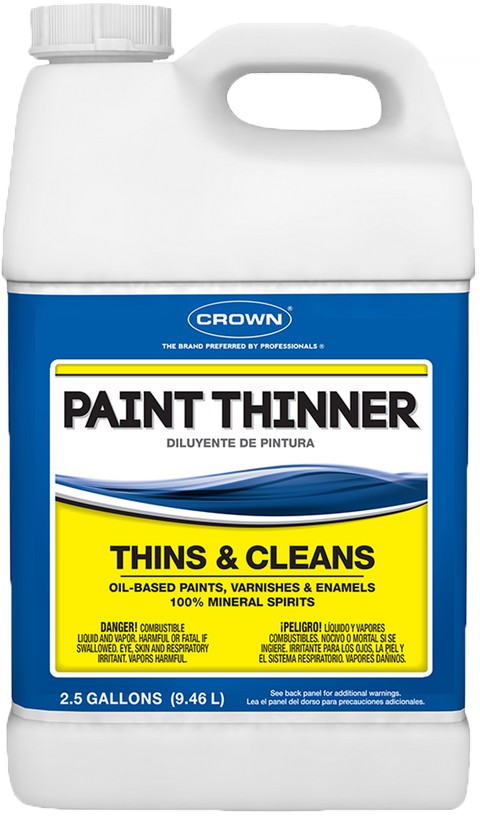 2.5 Gal Crown Paint Thinner (Plastic Container)| Defaria Flooring